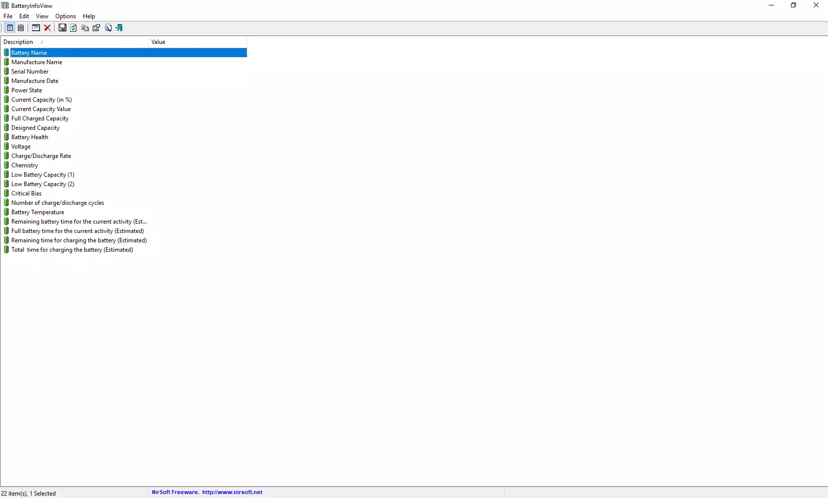 BatteryInfoView Free Download For PC BatteryInfoView Free Download For PC